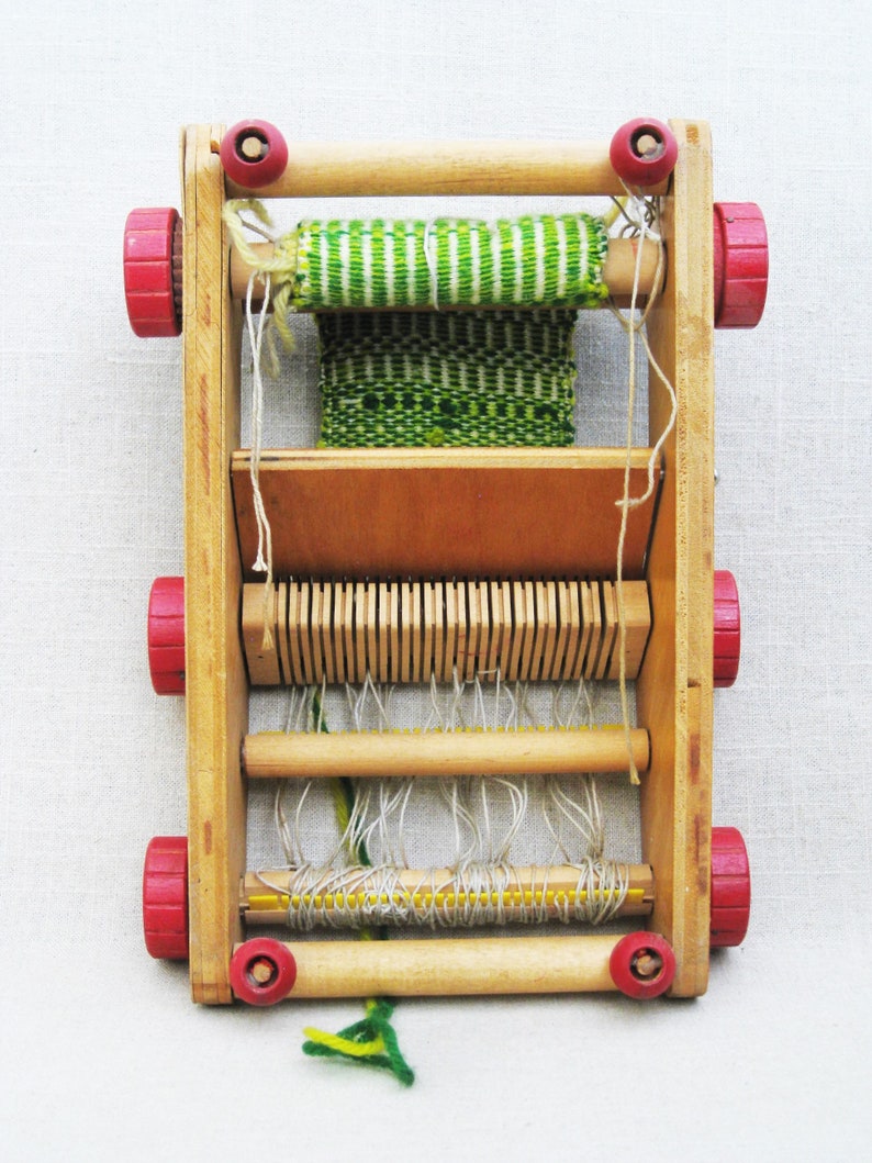 Weaving Loom, Child Table Top Size Wooden Art Tools, Vintage Paul Bon ...