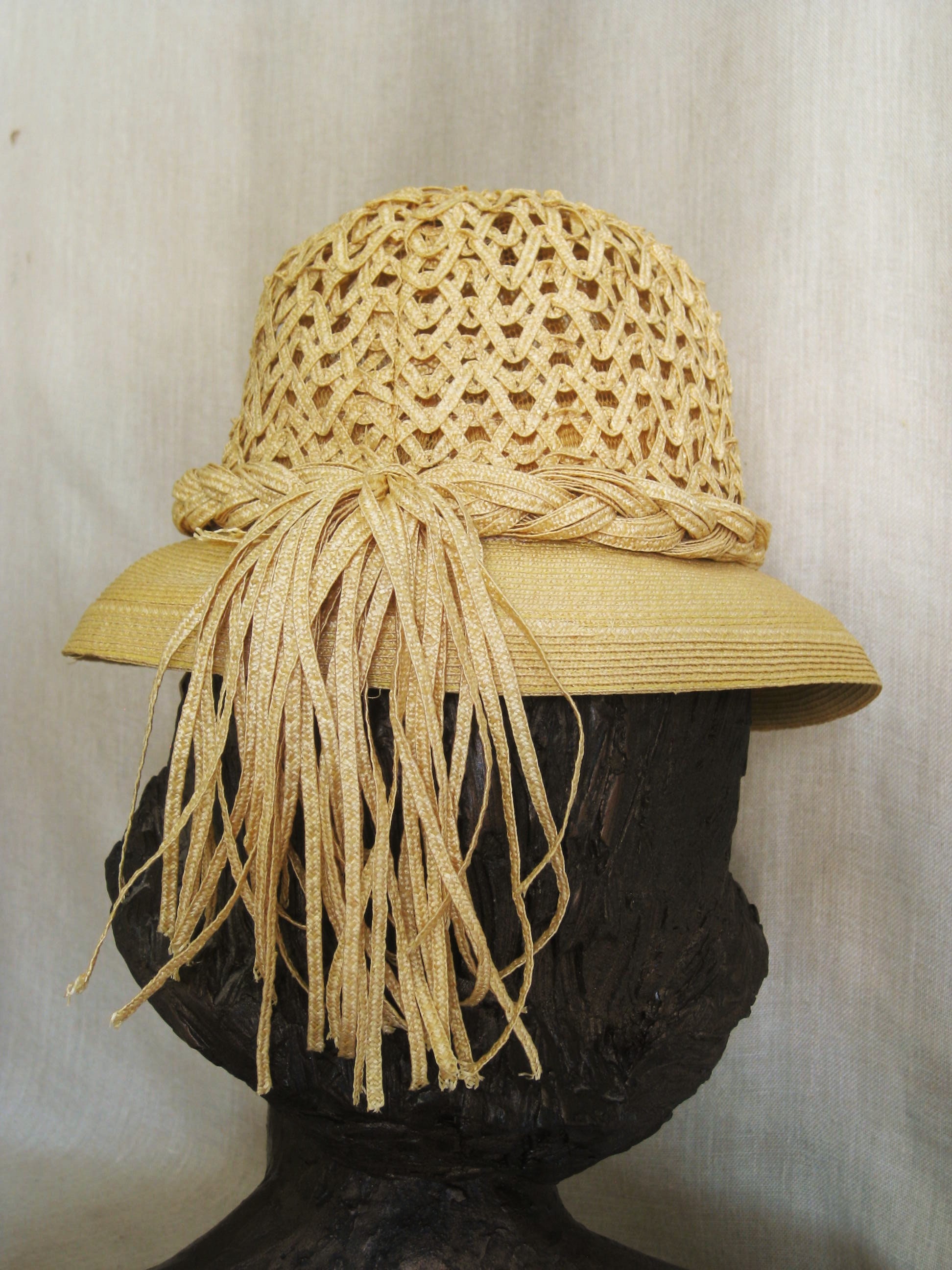 Vintage Womens Summer Hat, Yves Saint Laurent, YSL, Designer, High ...