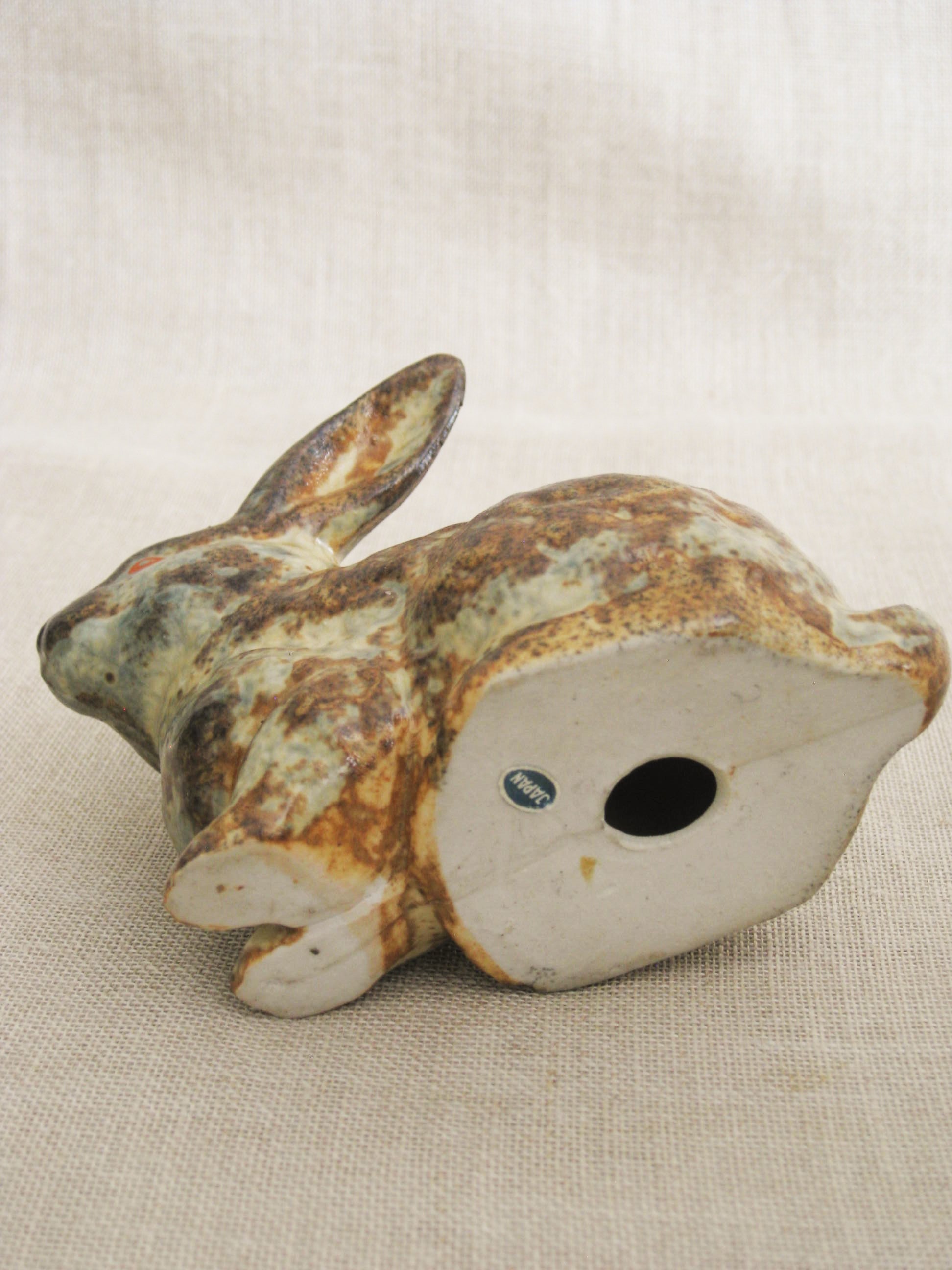 Vintage Ceramic Bunny Figurine, Japan, Pottery, Easter Decor, Garden ...