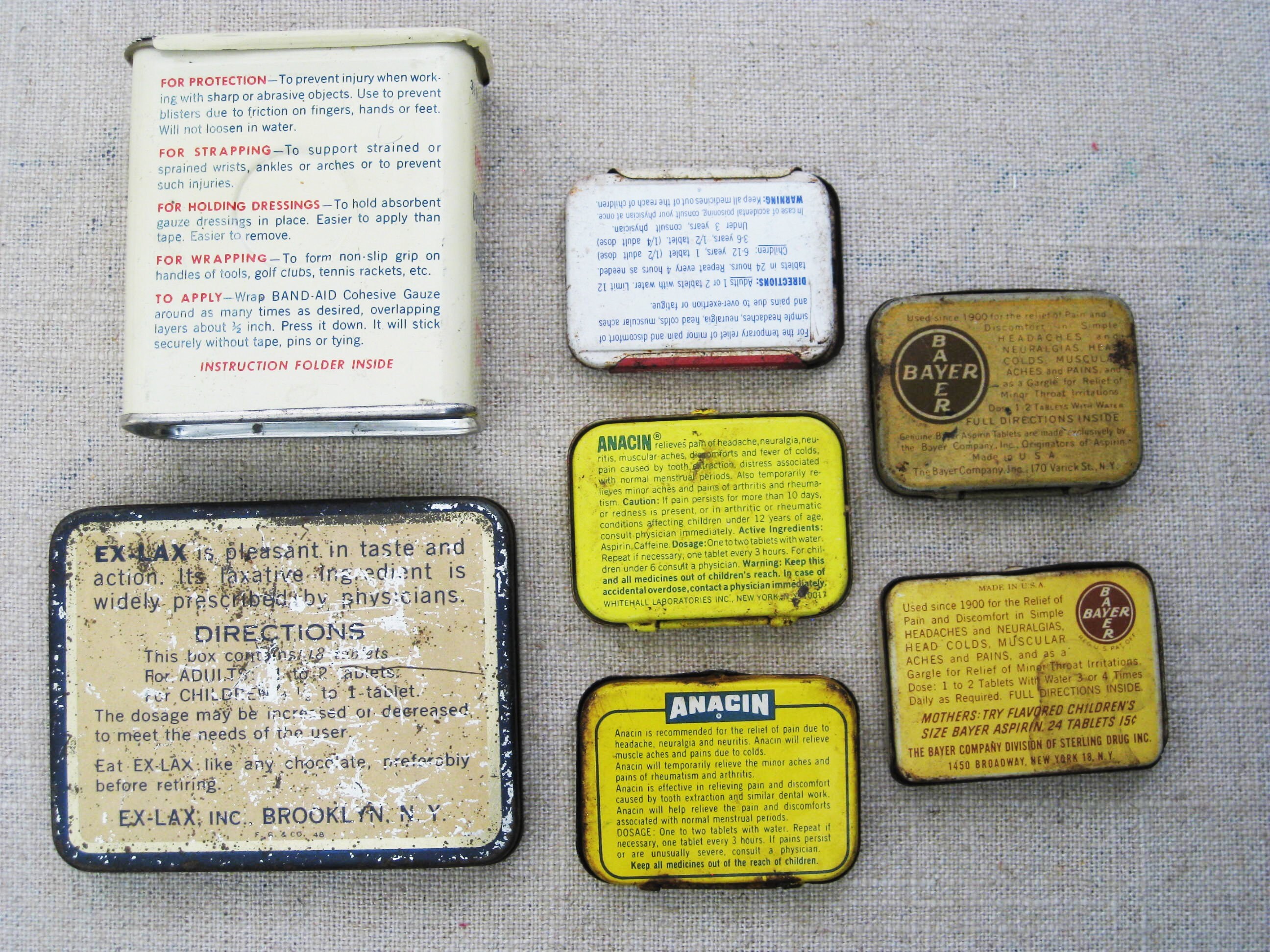 Vintage Tins First Aid Miniature Metal Boxes - Etsy