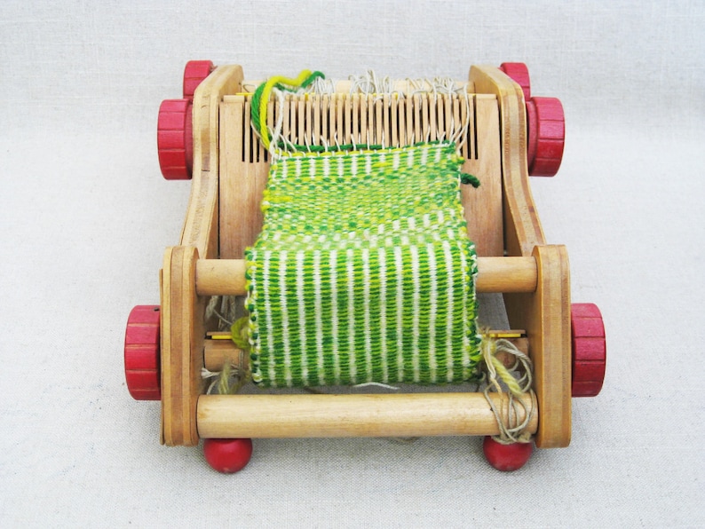 Weaving Loom, Child Table Top Size Wooden Art Tools, Vintage Paul Bon ...