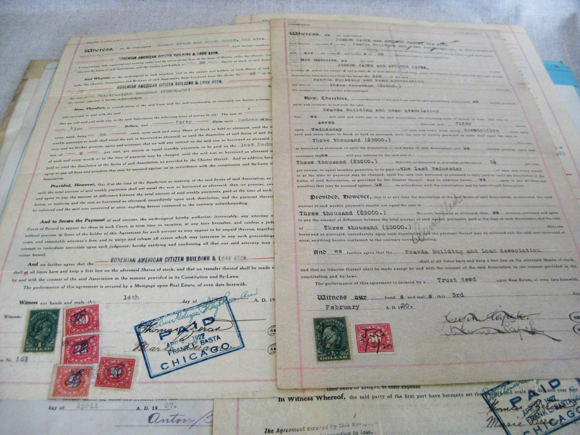 Vintage Deeds Antique Documents Property Deed Late 1800 | Etsy