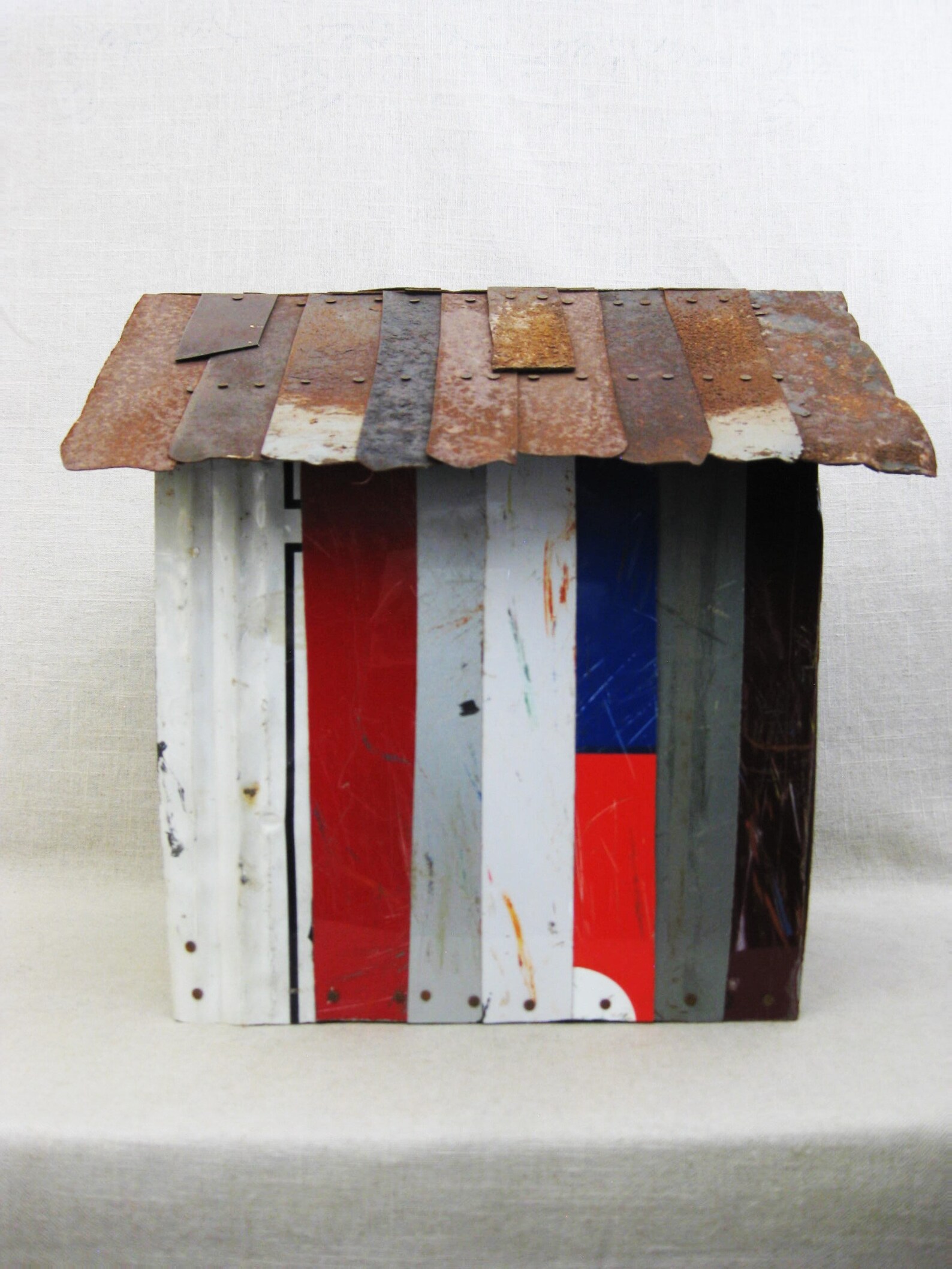 Vintage Folk Art House Sculpture, Contemporary Rustic Cabin Décor ...