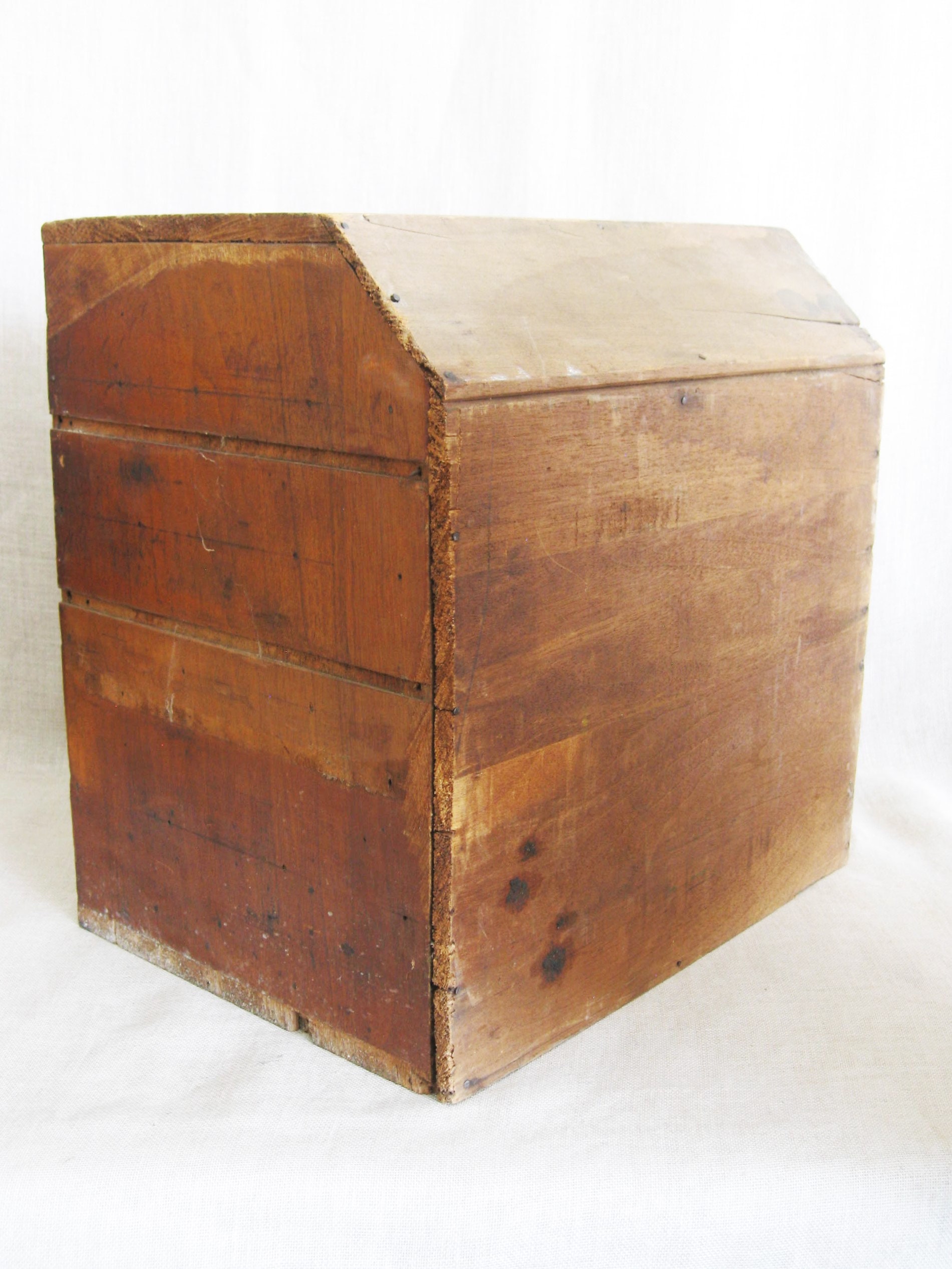 Vintage Antique Primitive Storage Cabinet, Desk Top Size, Single Drawer ...