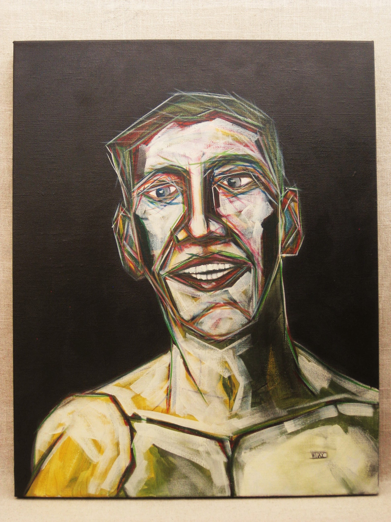 Original Male Portrait Painting Abstract Art Original Fine | Etsy