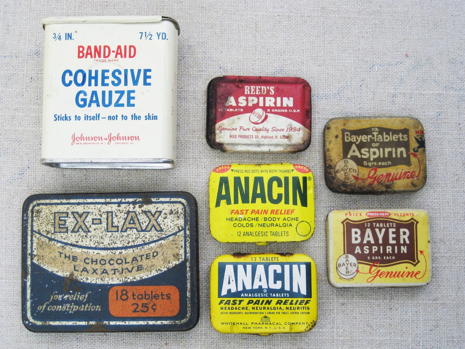 Vintage Tins First Aid Miniature Metal Boxes - Etsy