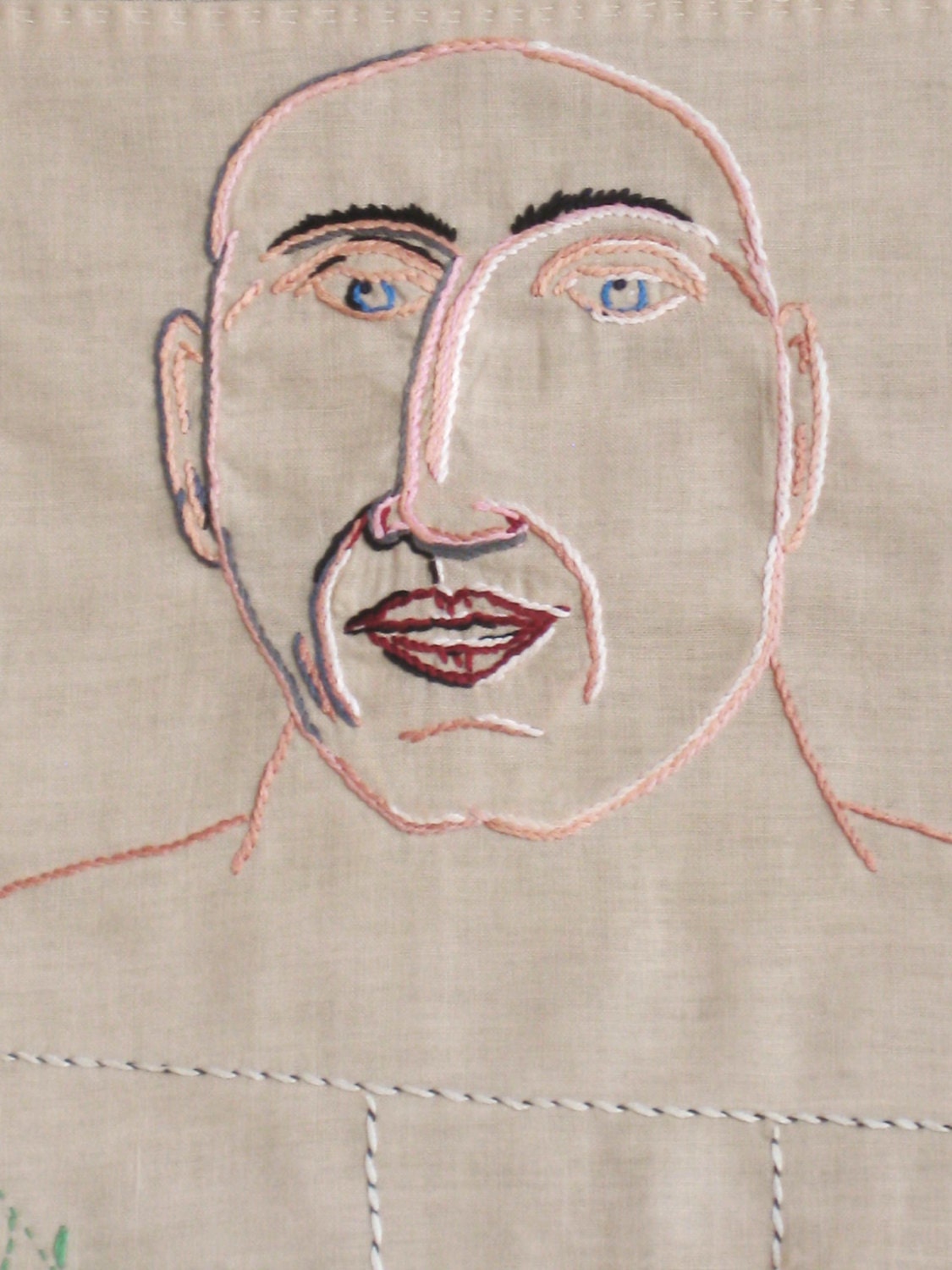 Hand Embroidery, Male Portrait, Hoop Art, Portraiture, Hand Sewn, Wall ...