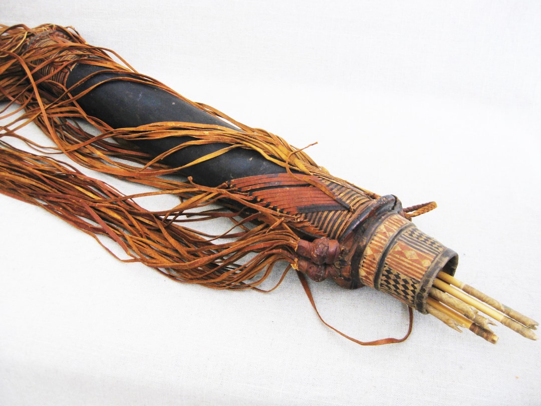 Vintage African Quiver and Arrows, Tribal Home Décor Rustic Cabin ...