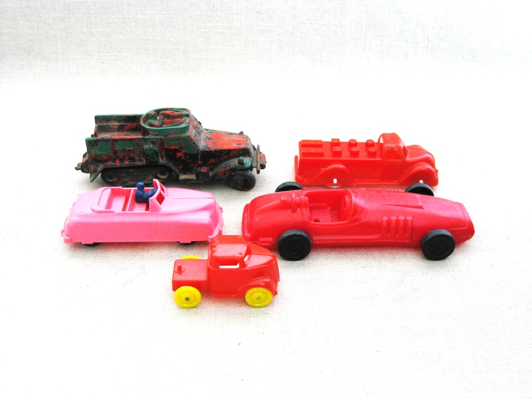 Vintage Toy Car Collection of Plastic Miniature Vehicles Man - Etsy