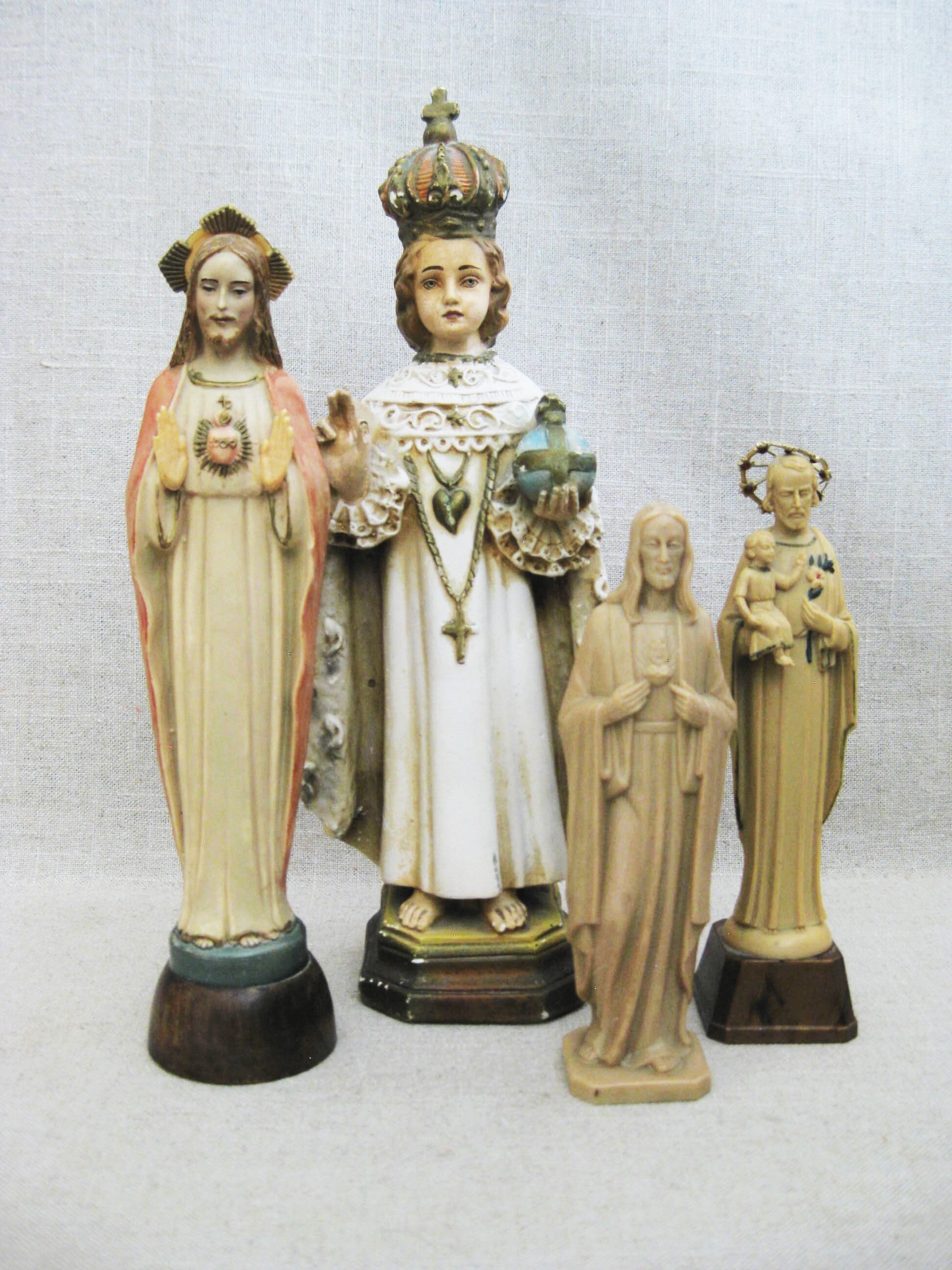 Vintage Religious Icon Collection, Jesus Statues, Child of Prague ... Vintage Religious Icon Collection, Jesus Statues, Child of Prague ...