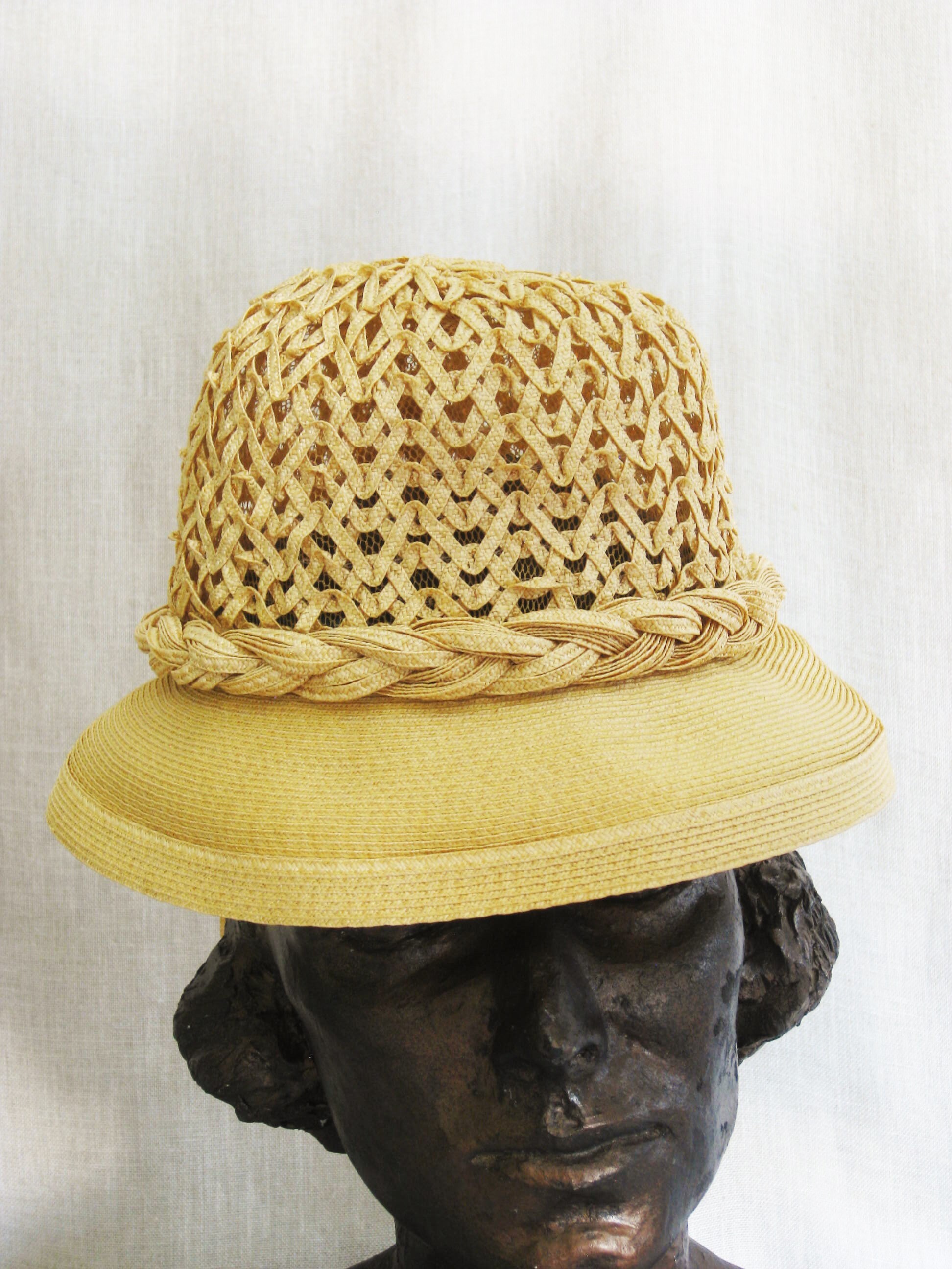 Vintage Womens Summer Hat, Yves Saint Laurent, YSL, Designer, High ...