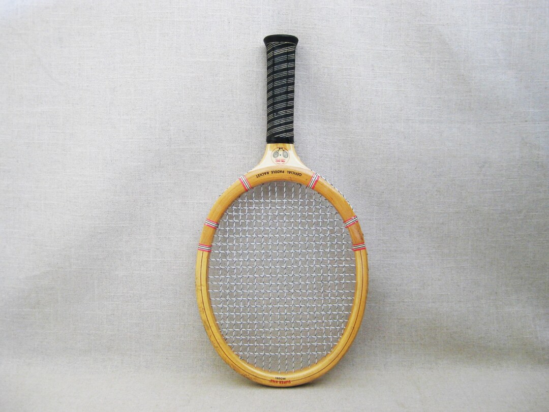 Mid-century Vintage Wood Racquetball Racket for Game Room - Etsy