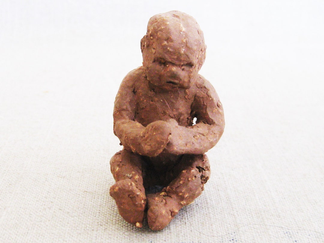 Studio Pottery Baby Figure Portrait, Ceramics Child Sculpture, Original ...