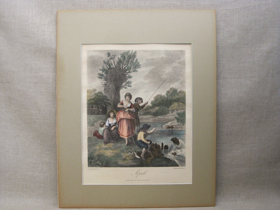 Antique Female Portrait Engraving Bartolozzi, Hand Colored Fine Art ...