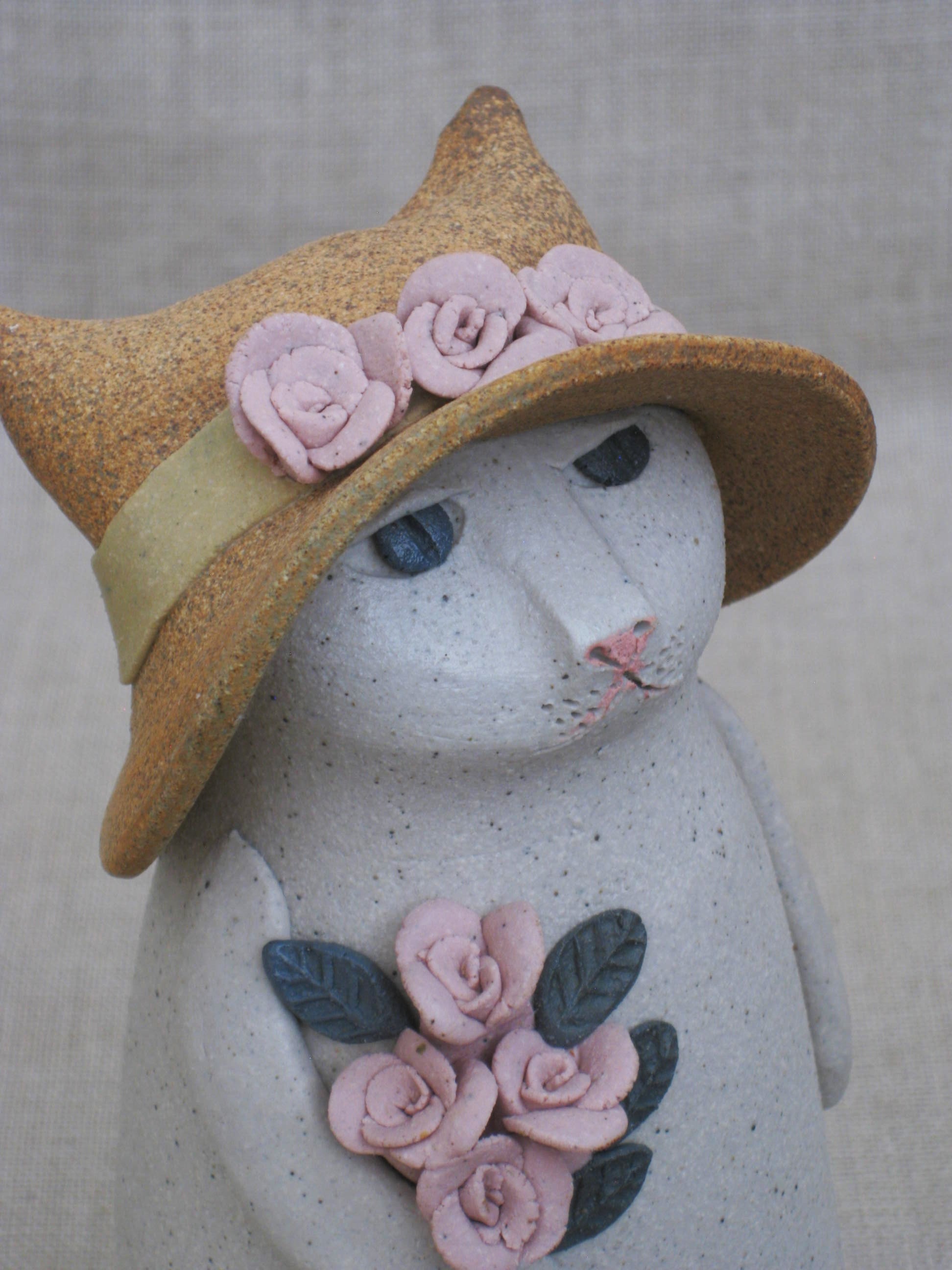 Vintage Studio Pottery Cat Sculpture, Feline, Fine Art Ceramics, Sweet ...