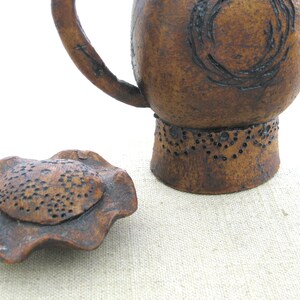Studio Ceramic Teapot Pottery Male Portrait, Vintage Figurative ...