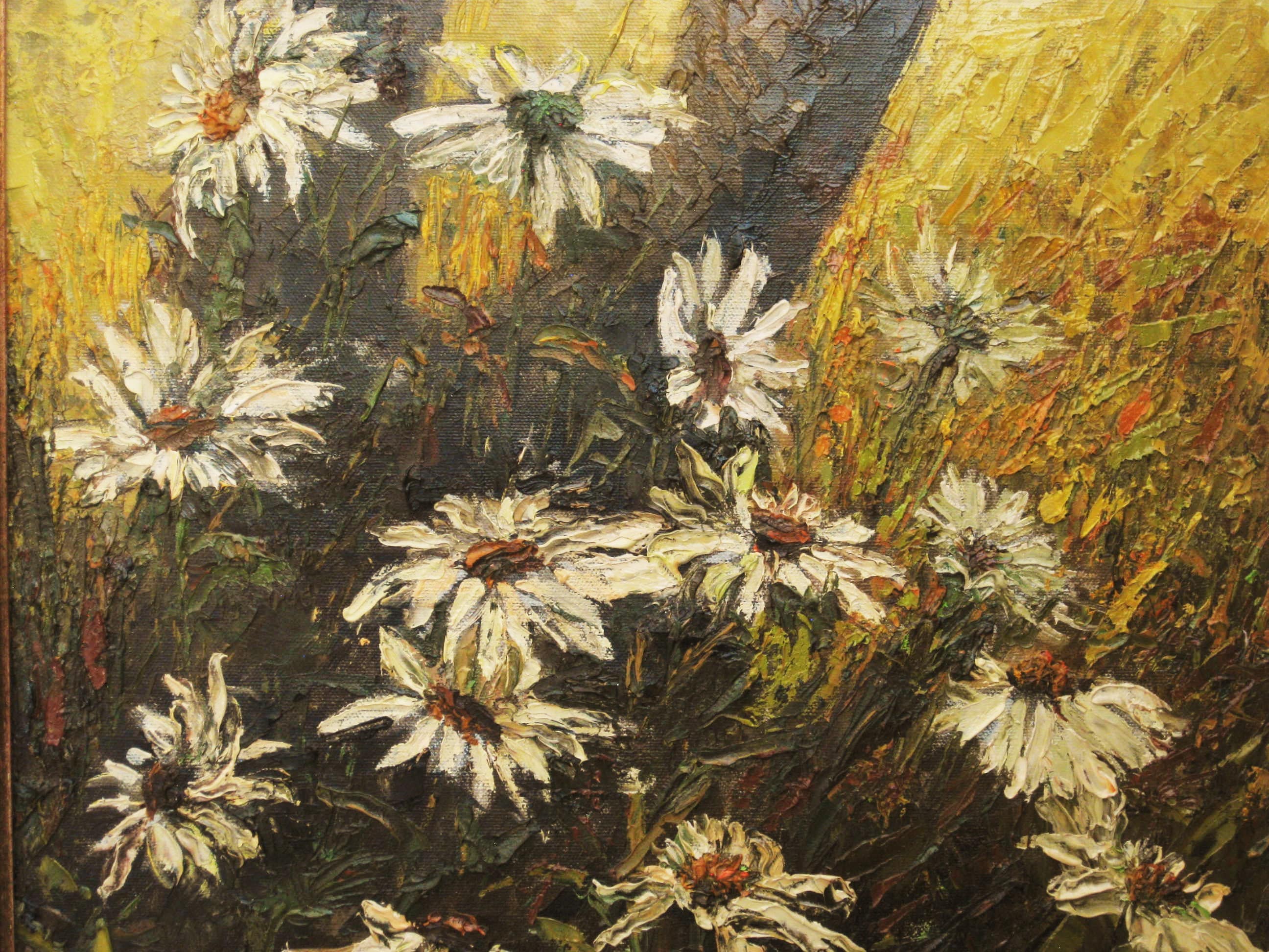 Vintage Flower Art, Floral Painting, Framed Original Fine Art, Mid ...