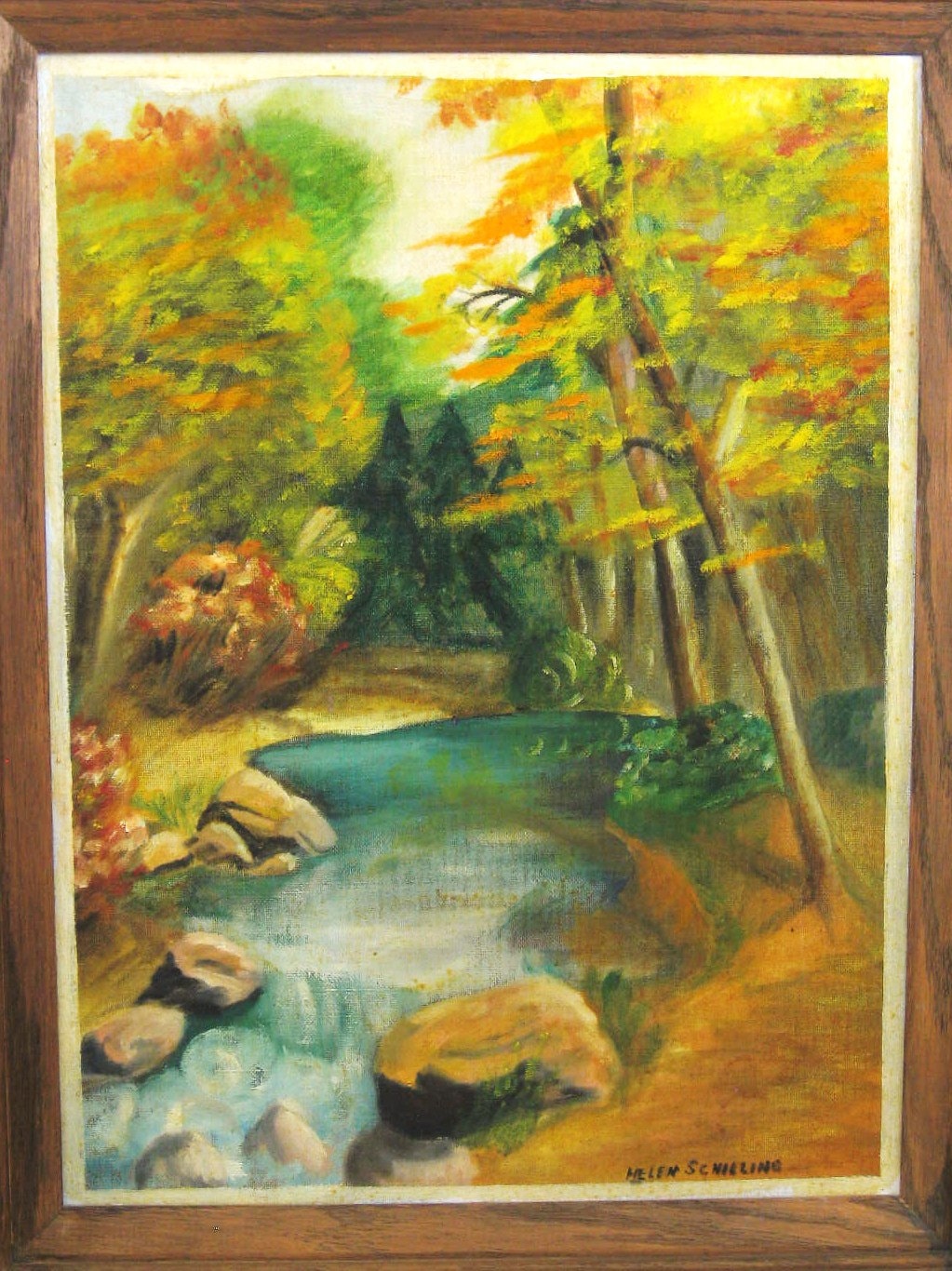 Vintage Nature Landscape Painting Original Fine Art Signed - Etsy Singapore