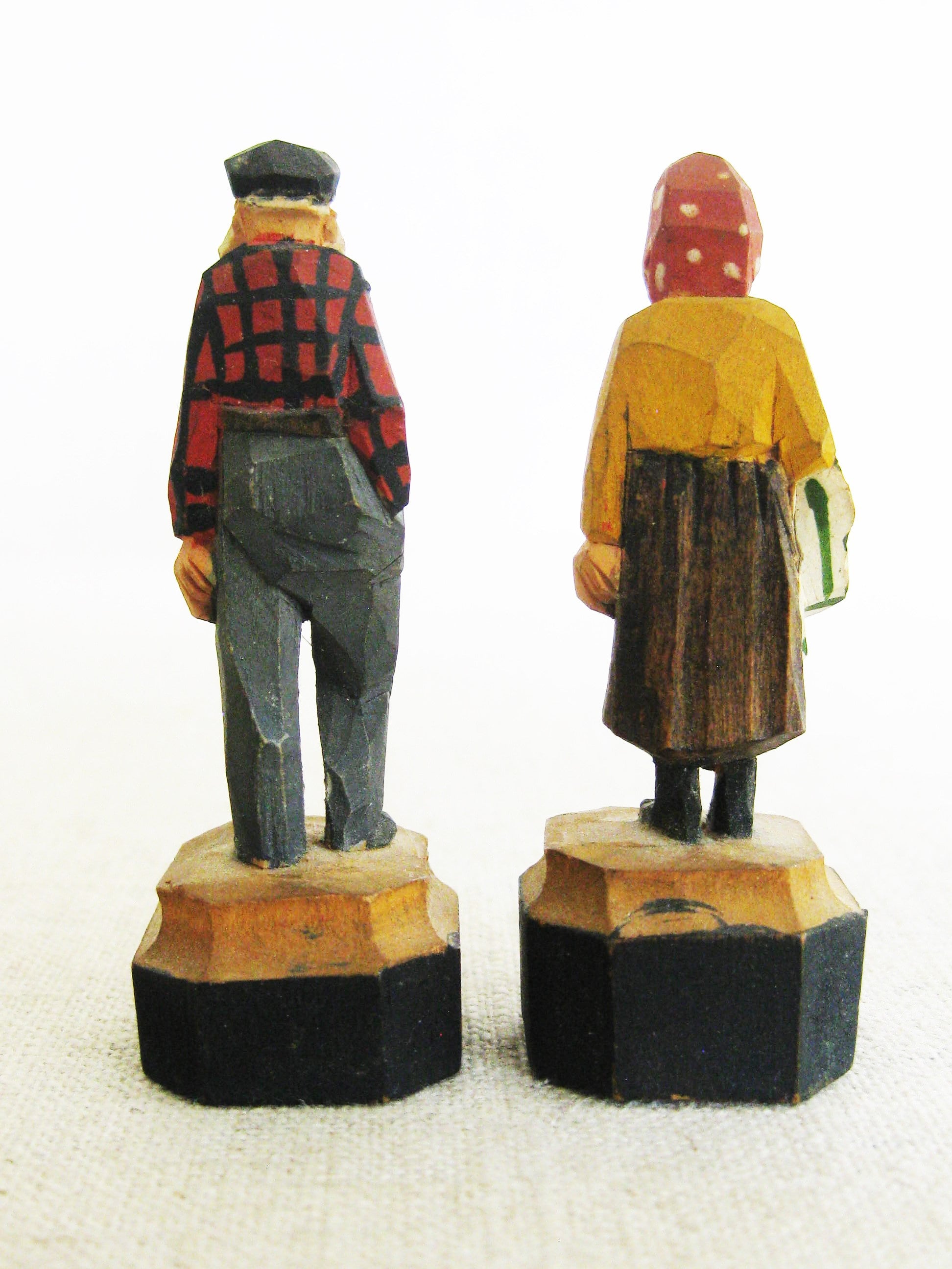 Vintage Folk Art Figure Flat Plane Carving, Canadian Wood Sculpture ...