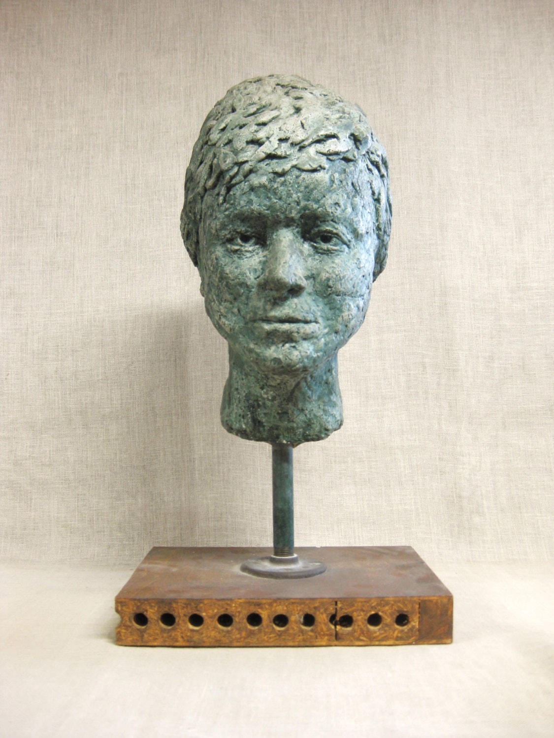 Vintage Male Bust, Female, Handmade, Sculpture, Human Head, Human ...