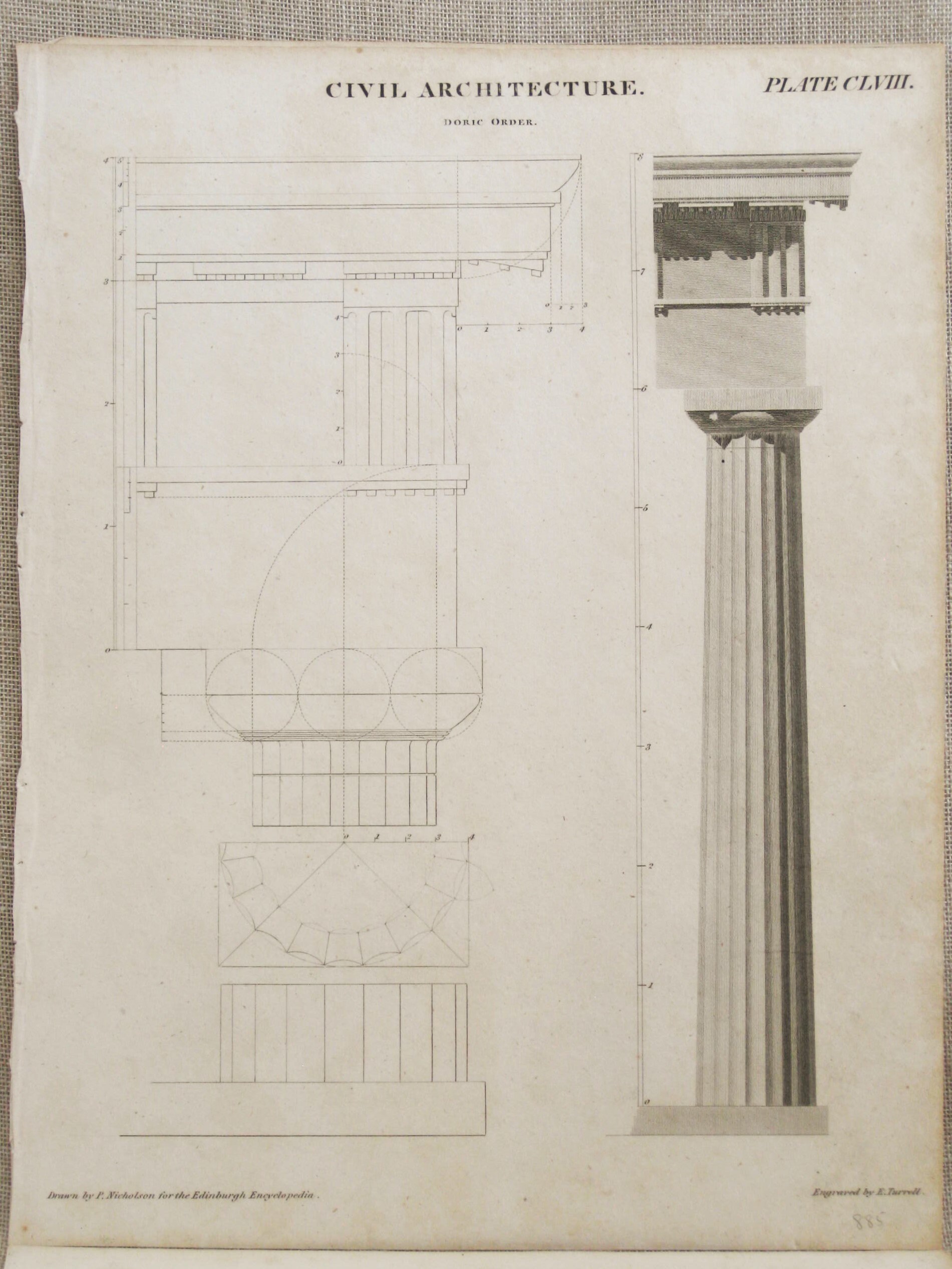 Antique Collection Architectural Engravings, Mechanical Illustration ...