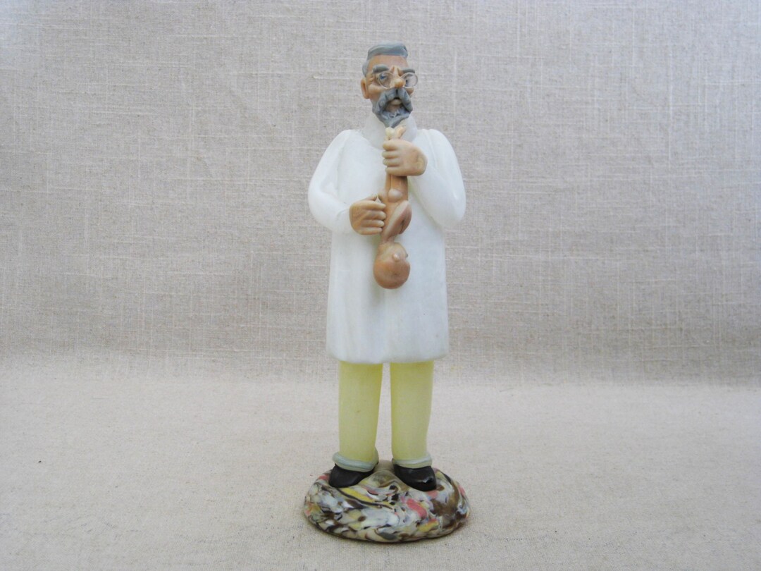 Baby Doctor Glass Sculpture, Male Portrait Figurine, Medical Statue - Etsy
