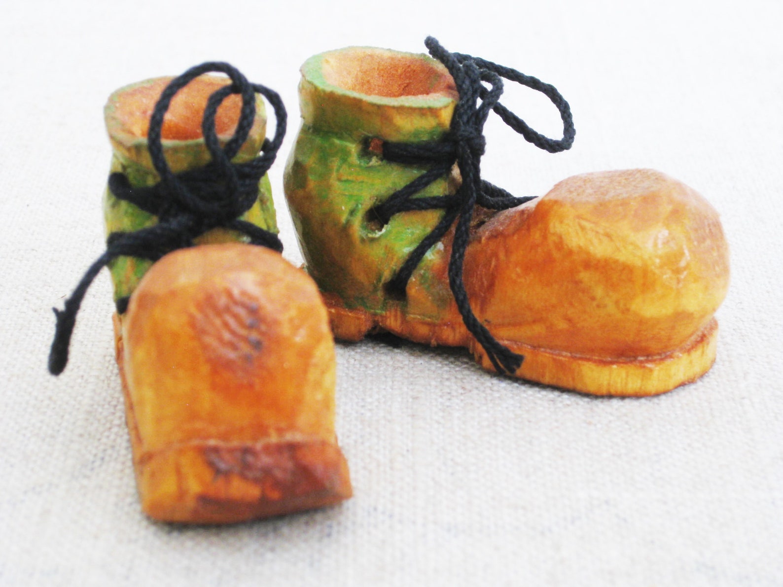 Vintage Miniature Boots Wooden Shoe Folk Art Carving Boot | Etsy