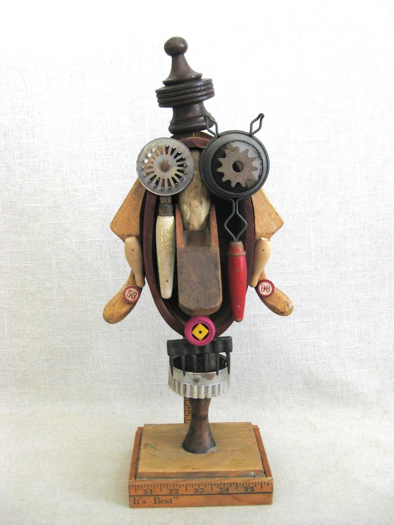 Owl Assemblage Sculpture, Folk Art Found Object Wildlife Art - Etsy