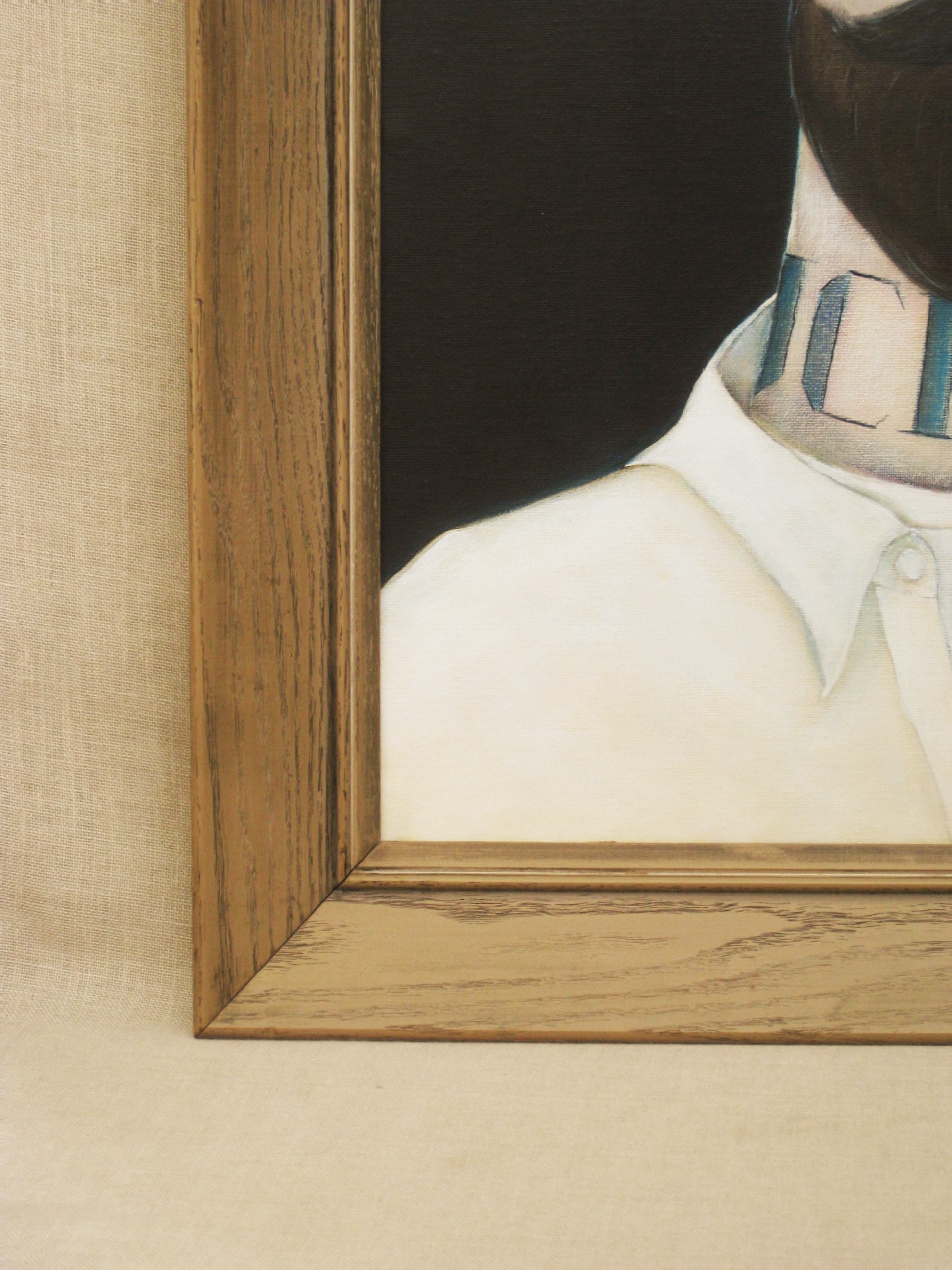 Framed Contemporary Original Fine Art Male Portrait Painting of Men ...