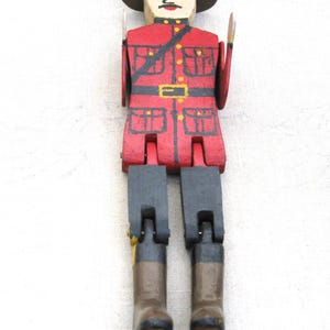 Folk Art Limberjack Jig Man Dancing Canadian Mountie Male Doll Figure ...