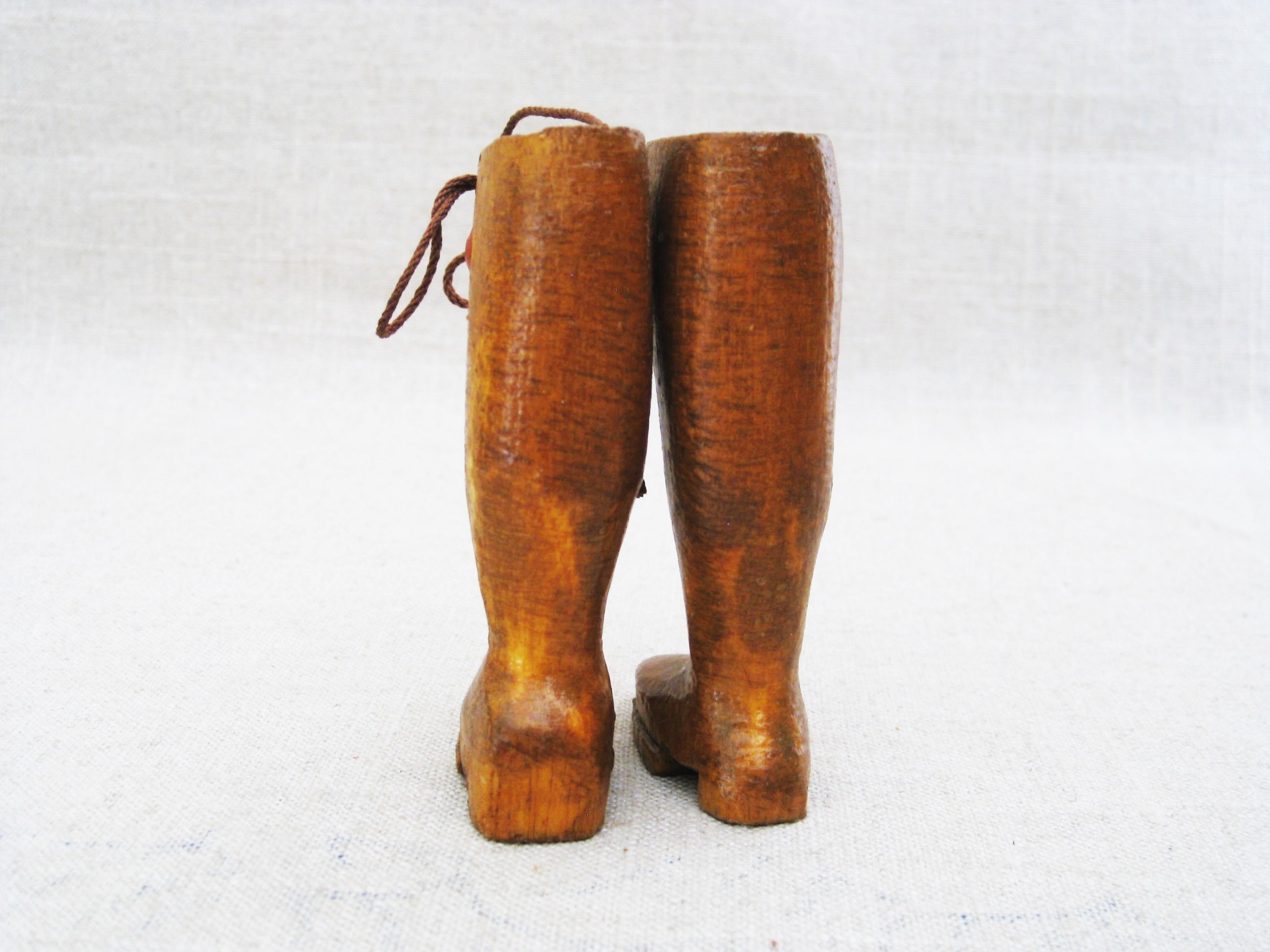 Vintage Miniature Boots, Wooden Shoe, Folk Art Carving, Boot Sculpture ...