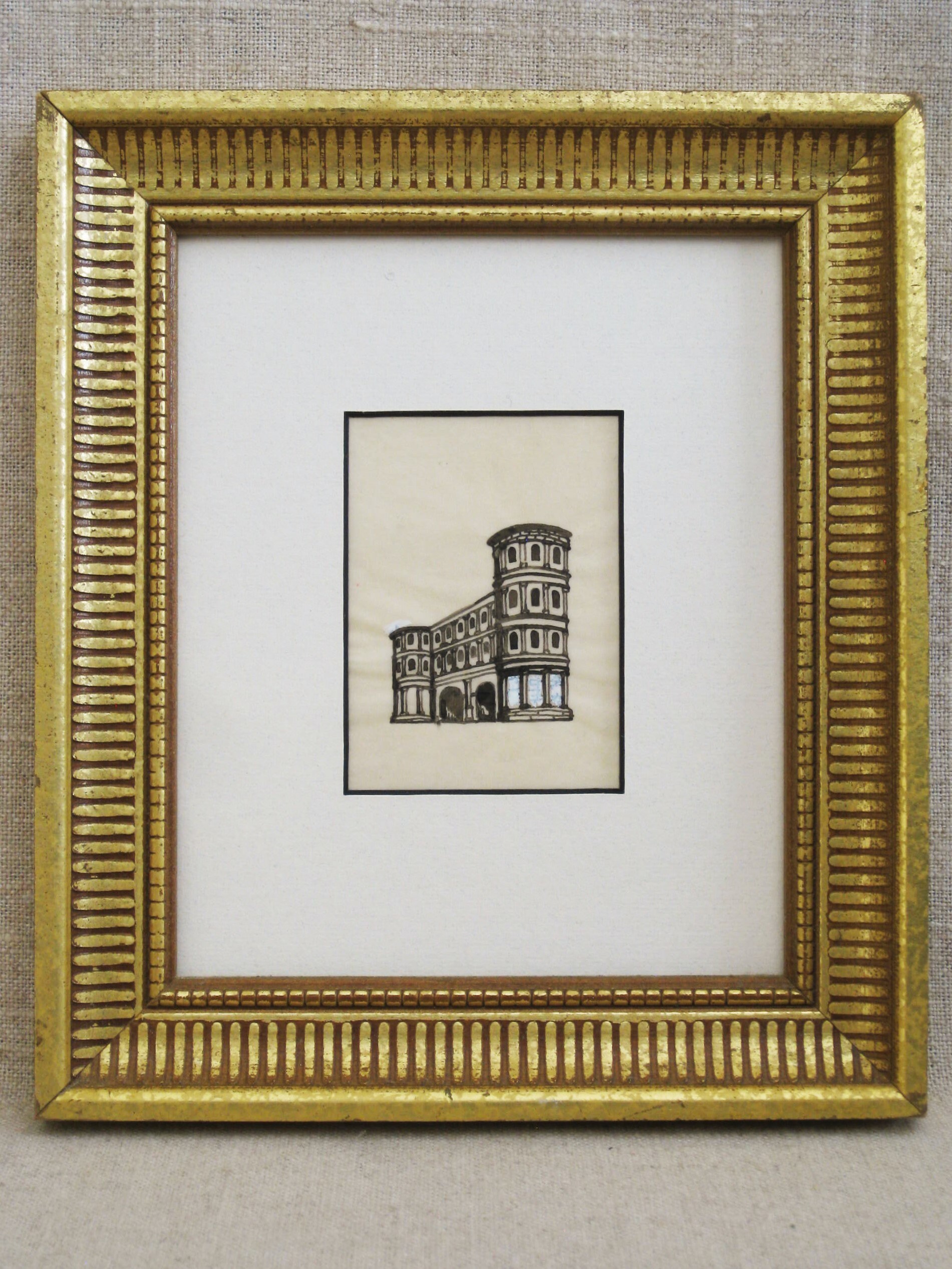 Vintage Architectural Pen and Ink Drawing, Architecture Art, Framed ...