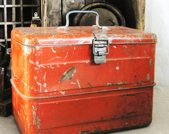 Vintage Metal Ice Chest- Farmland Chic - Etsy