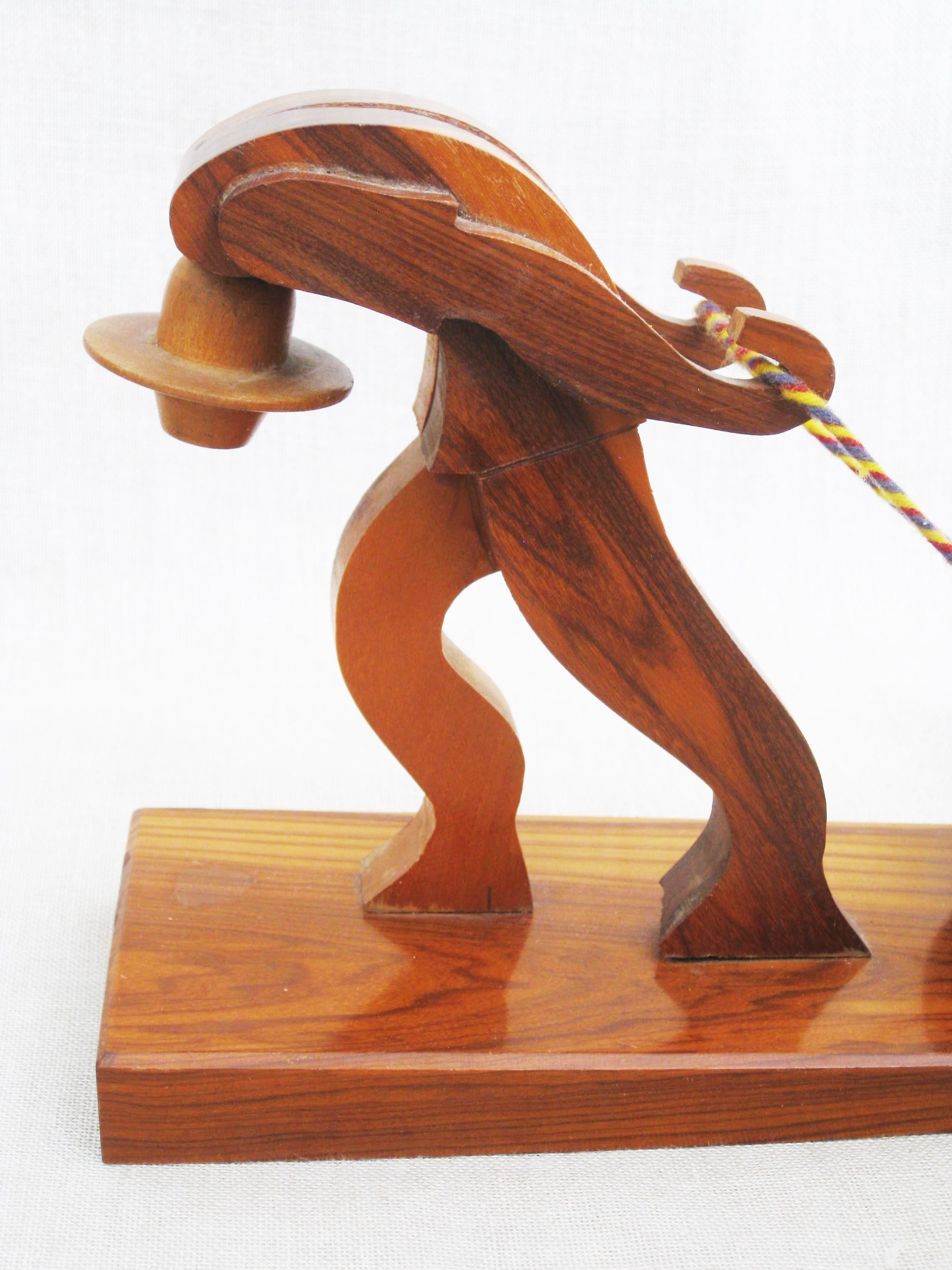 Vintage Male Portrait Wood Carving, Handmade, Labor, Barrel, Man in Hat ...