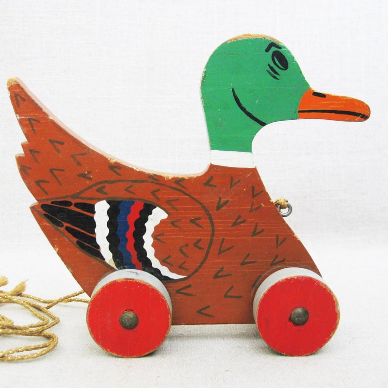 Wooden Duck Toy - Etsy