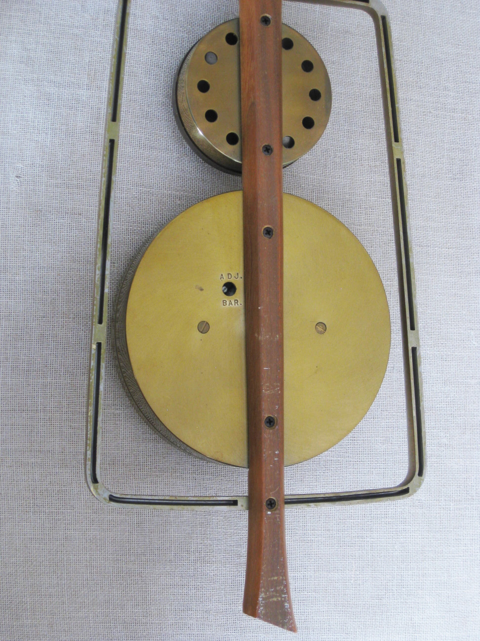 Vintage Mid-Century Barometer, Weather Instrument, Guitar Shape, Wood ...