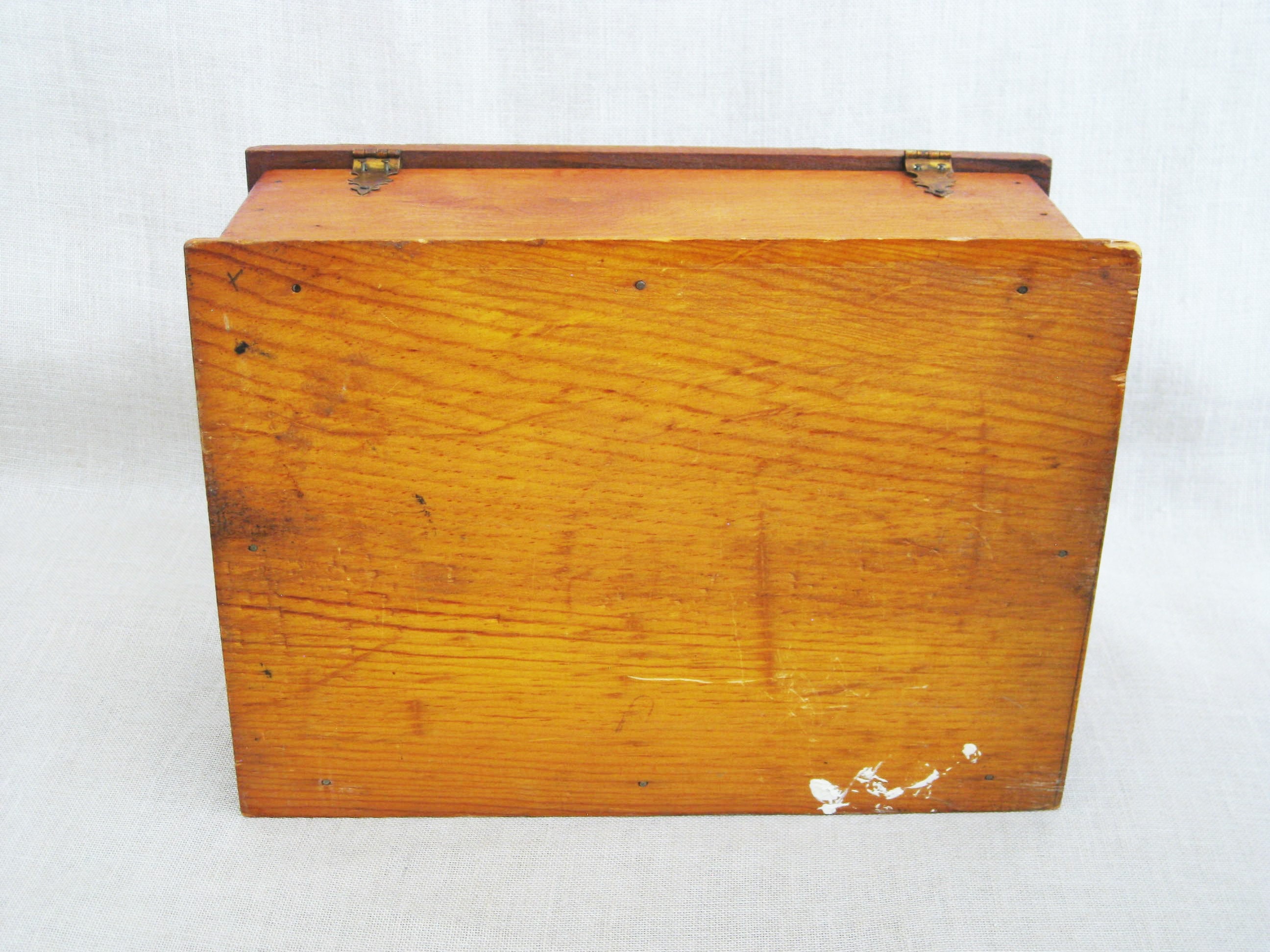 Vintage Wooden Box, Folk Art Style, Dutch Couple, Desk Top Storage and ...