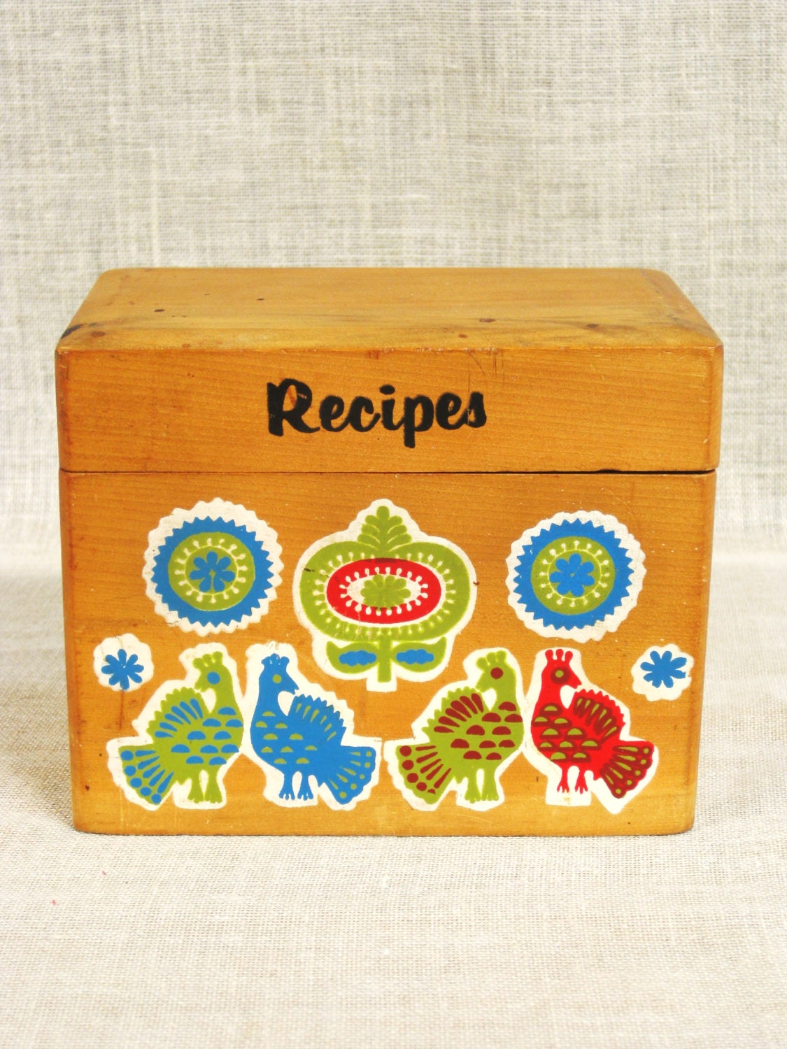 Vintage Recipe Box Kitchen Organization Office Storage | Etsy