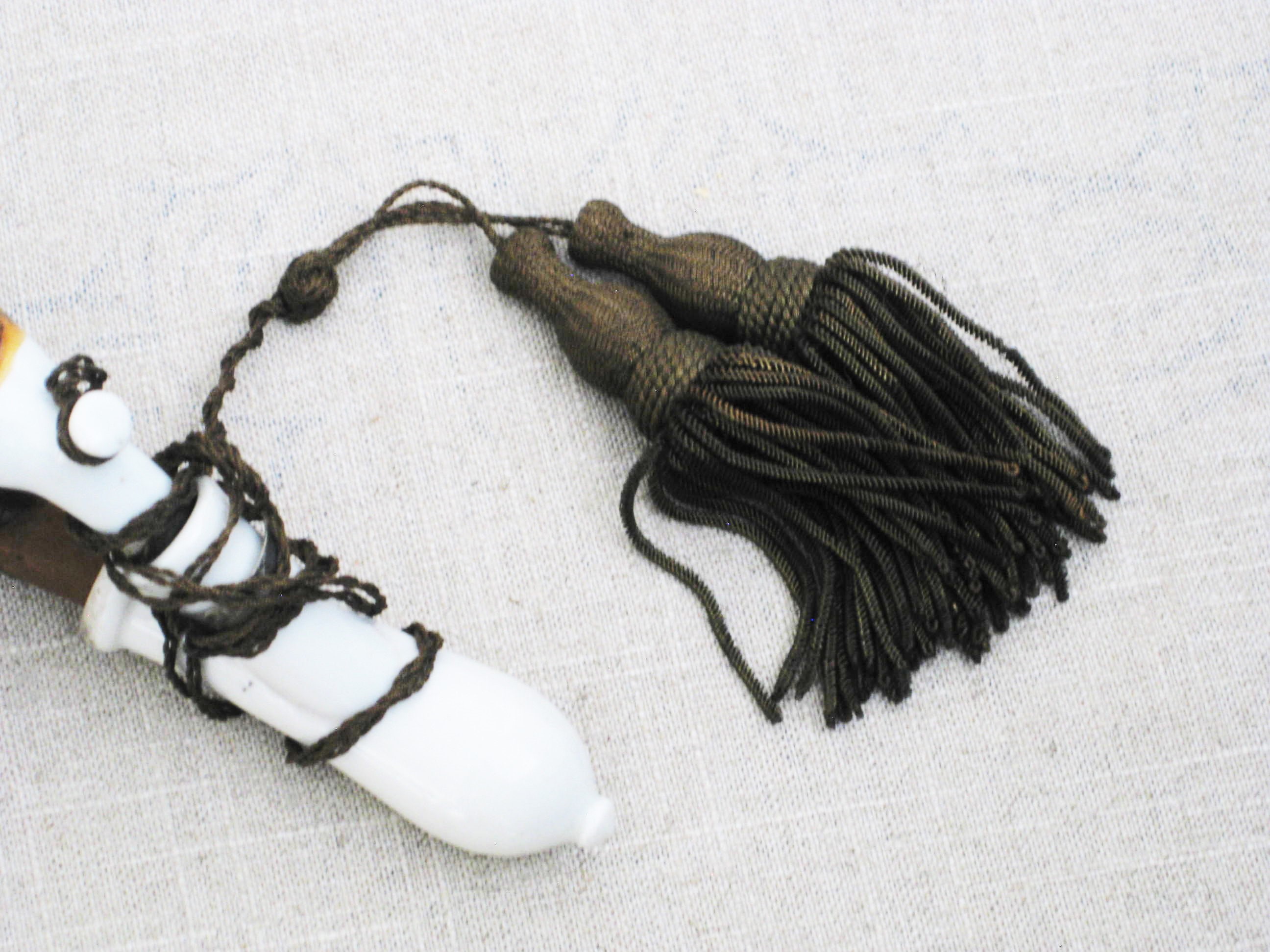 Vintage European Smoking Pipe with Porcelain Bowl and Lid, Female ...