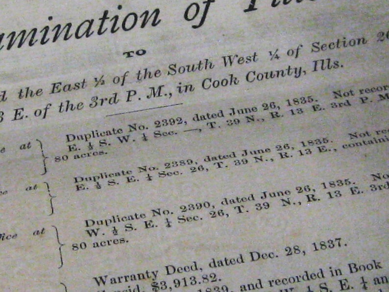 Vintage Deeds Antique Documents Property Deed Late 1800 | Etsy