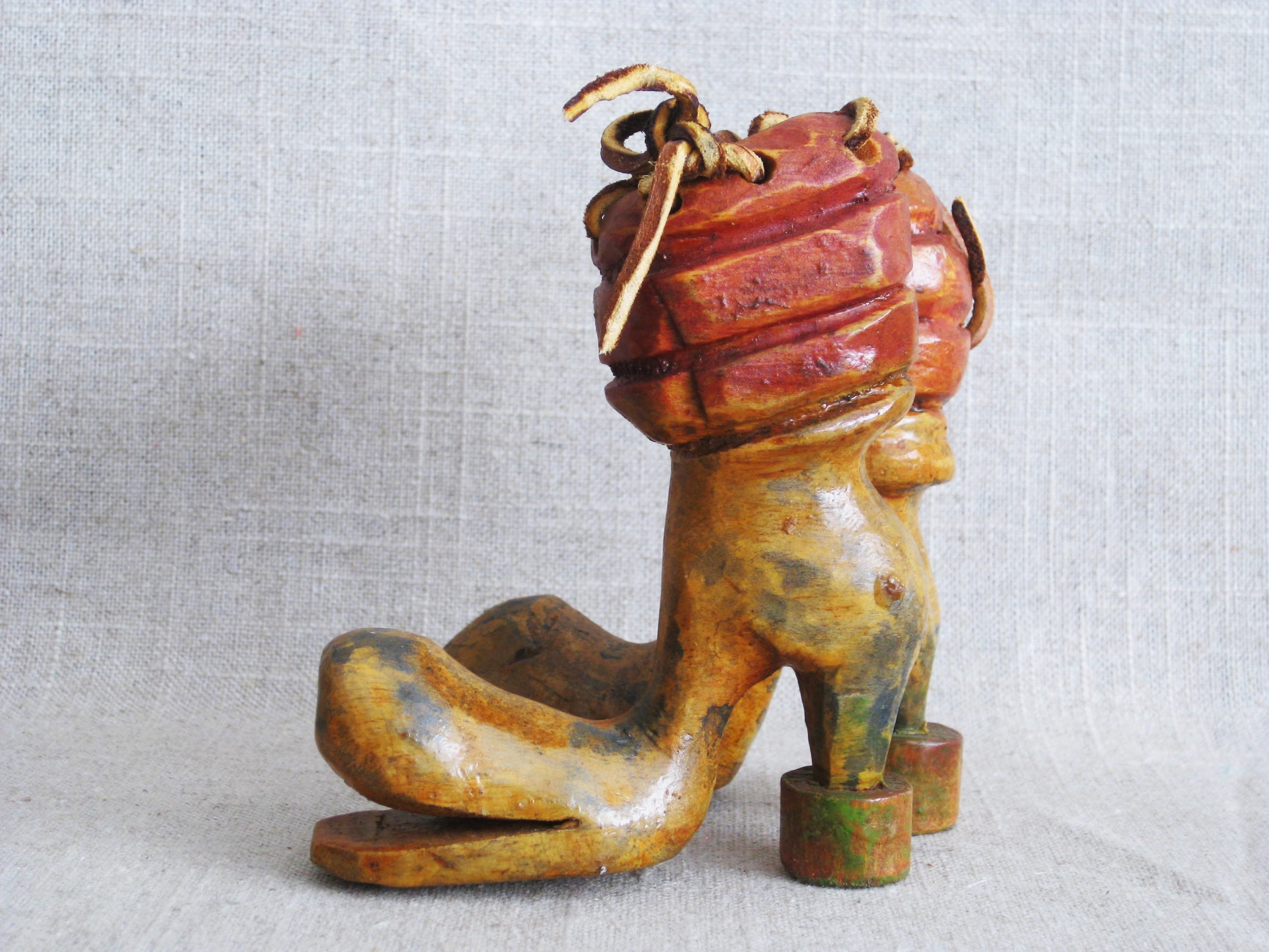 Vintage Miniature Boots, Wooden Shoe, Folk Art Carving, Boot Sculpture ...