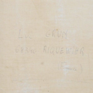 Vintage Luc Grun Surreal Male Portrait Painting Original Fine - Etsy