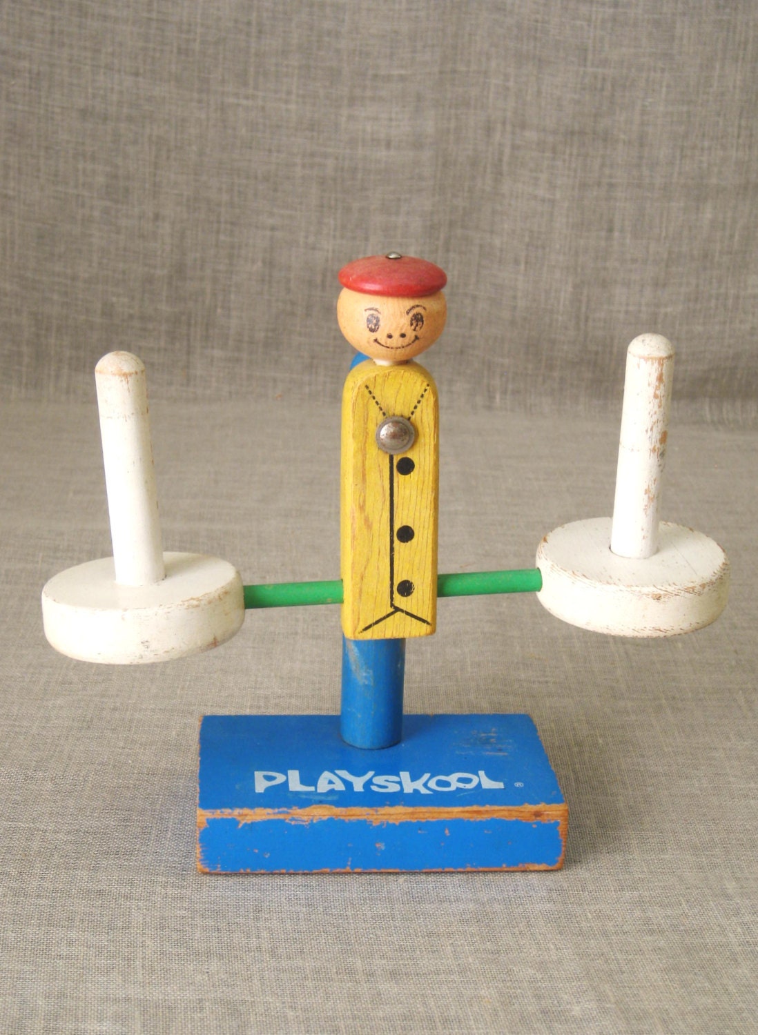 Vintage Playskool Balancing Man Wooden Toy Male Figure | Etsy