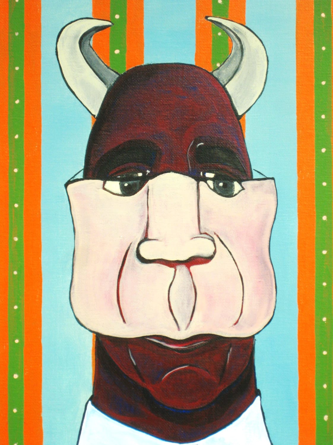 Surreal Male Portrait Painting, Devil, Luifer, Mask, Wil Shepherd ...