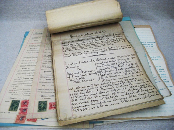 Vintage Deeds Antique Documents Property Deed Late 1800 | Etsy