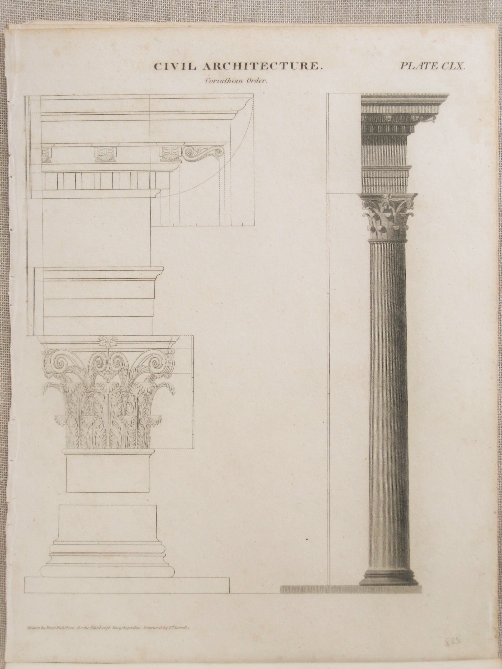 Antique Collection Architectural Engravings, Mechanical Illustration ...