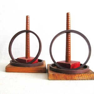 Vintage Folk Art Ring Toss Game Antique Wooden Children's Toys Nursery ...