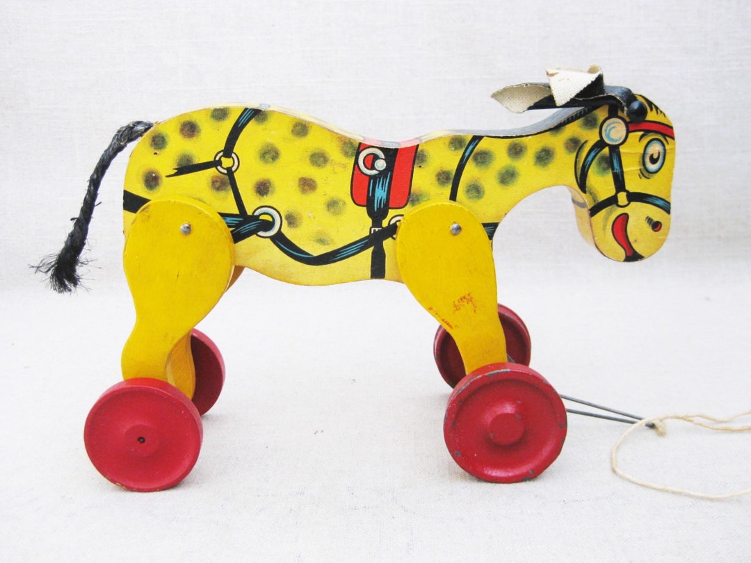 Vintage Maude the Kicking Donkey Horse Pull Toy Antique 1926 Herman ...