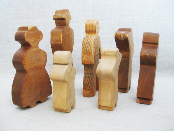 Dolls & Action Figures Toys & Games Dolls Mid-Century Wood Toy Figurine ...