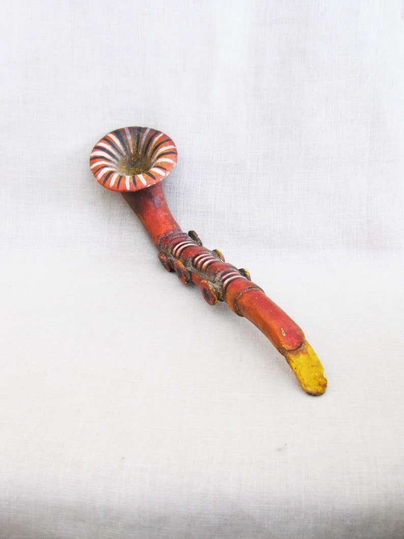 Vintage Hand Carved Folk Art Wooden Saxaphone Musical | Etsy